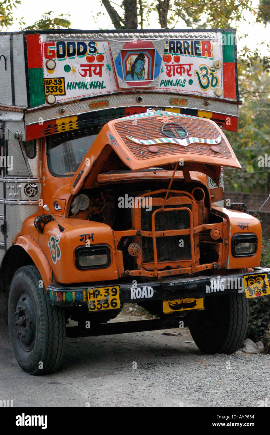 Front of fancy Indian truck TATA Stock Photo - Alamy