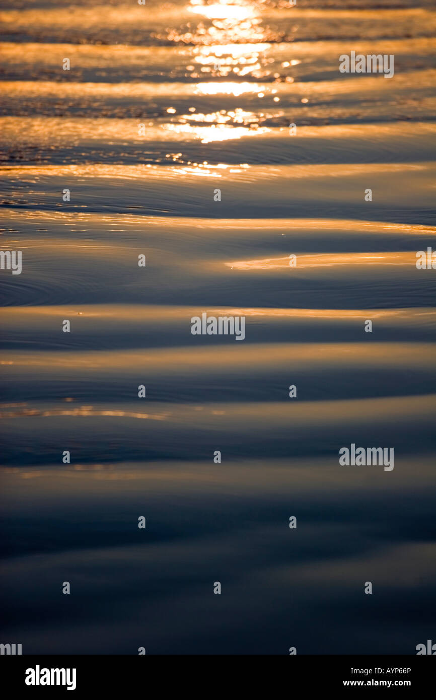 Sand pattern with evening-light reflection Stock Photo - Alamy