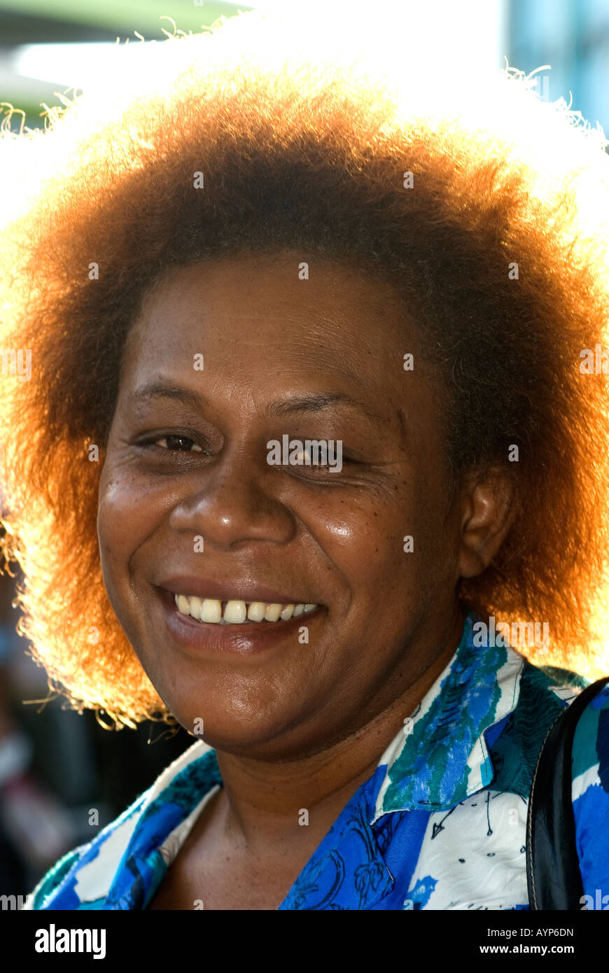 fiji nadi woman in market Stock Photo - Alamy