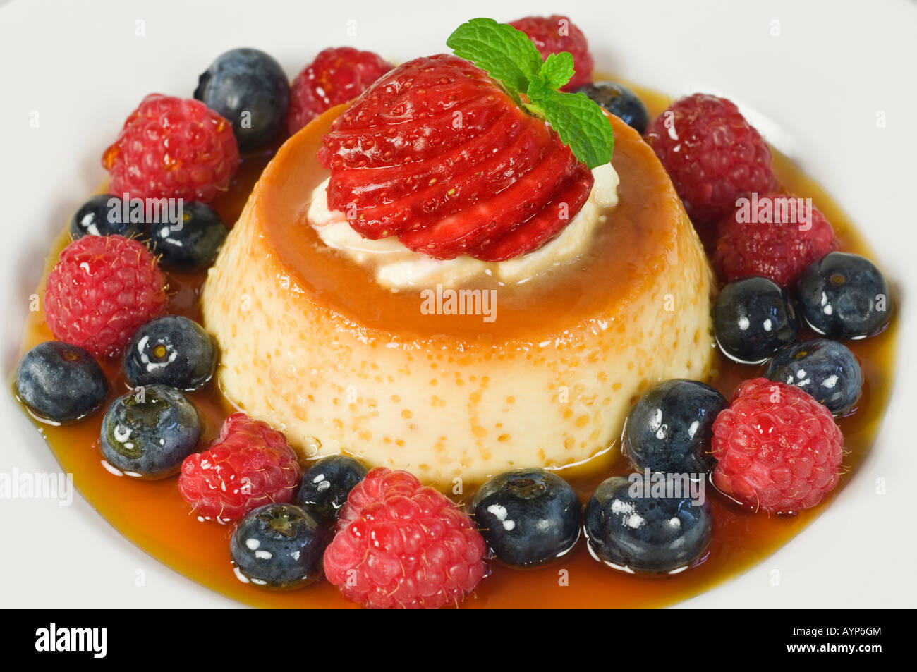 Crème Caramel France Europe Dessert Food Stock Photo - Alamy