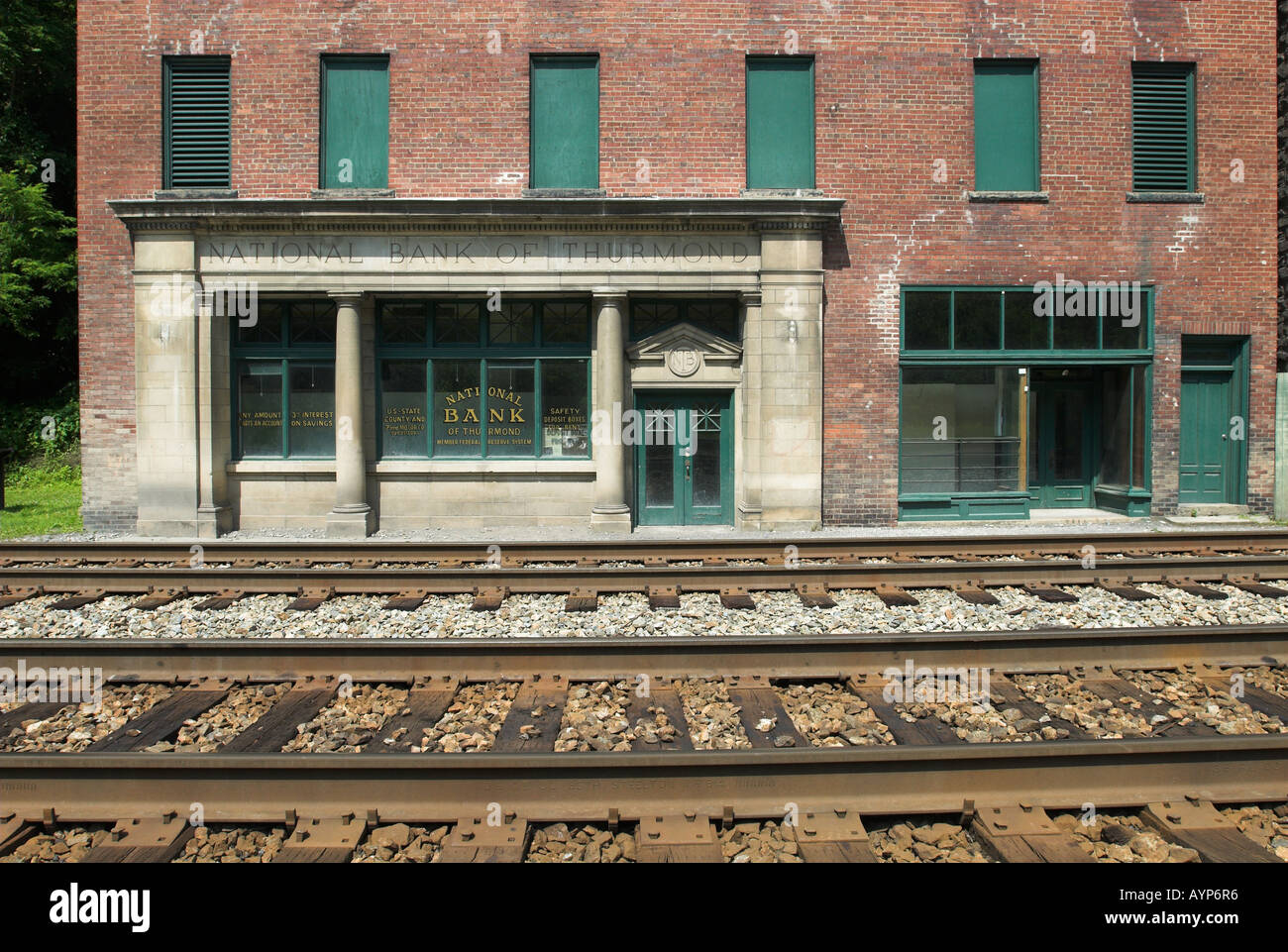 Architecture in Thurmond ghost town, Fayette County, West Virginia, USA ...