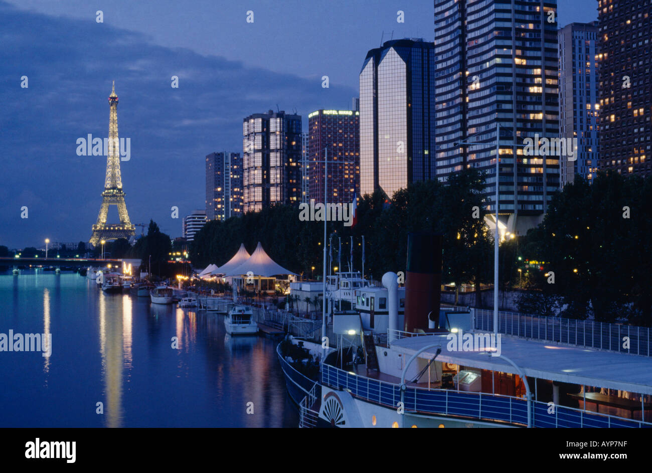 Paris river seine high rise buildings hi-res stock photography and ...