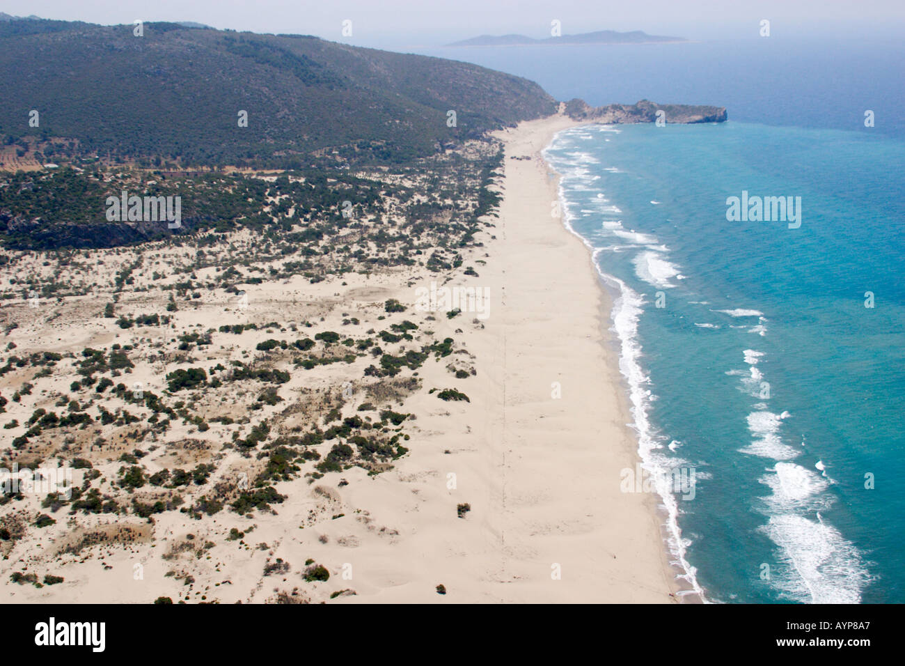 Aerial view of Patara Beach Turkey Stock Photo - Alamy