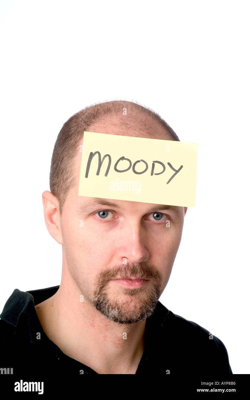 man with post it note on head man with post it note on head good mood ...