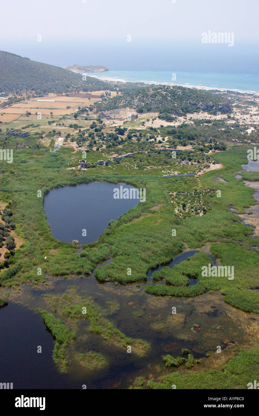 Aerial view of Patara Turkey Stock Photo - Alamy