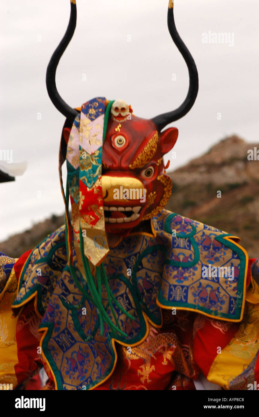 Buddhist lama mask dance hi-res stock photography and images - Alamy