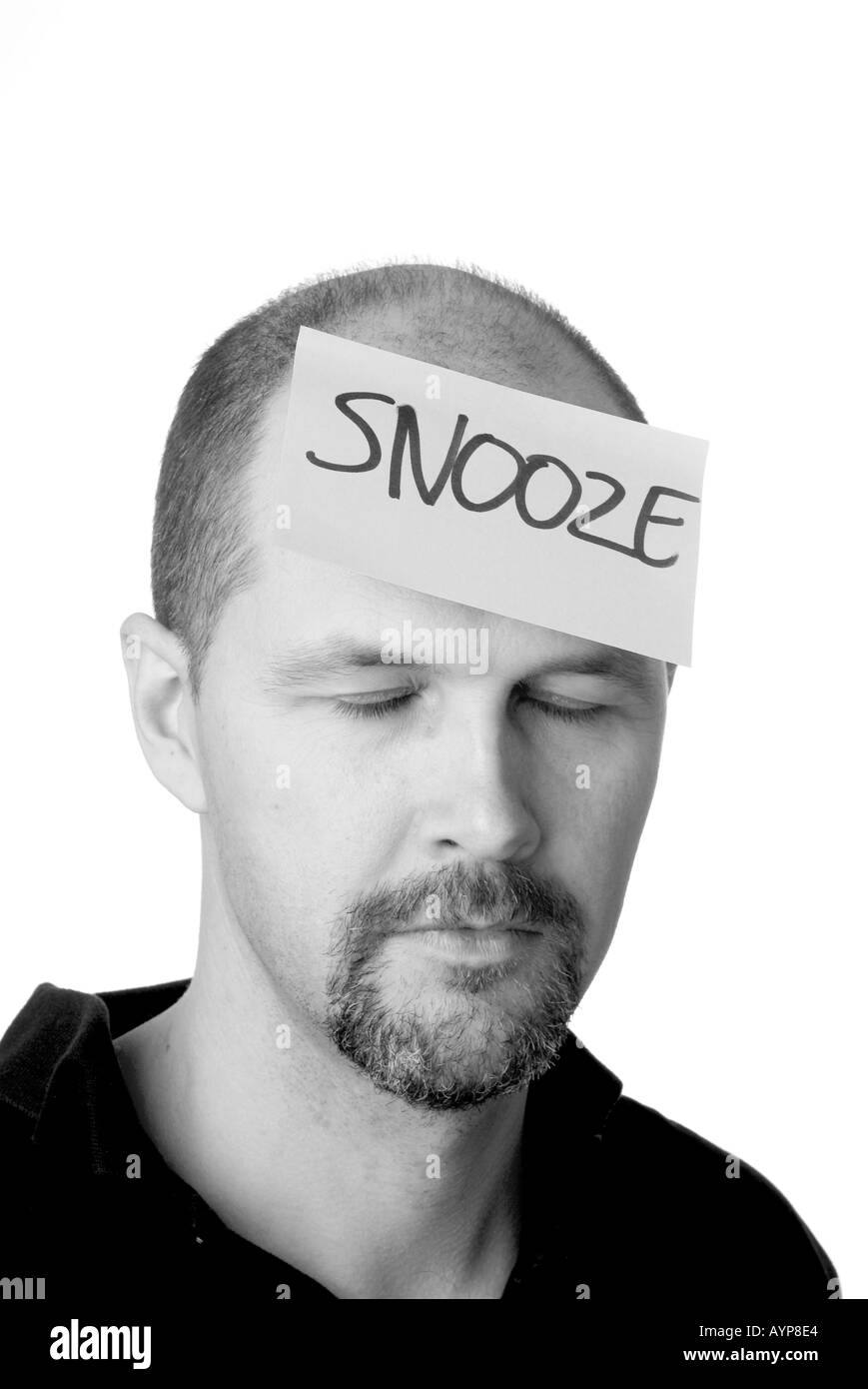 man with post it note on head rem rapid eye movement man with post it ...