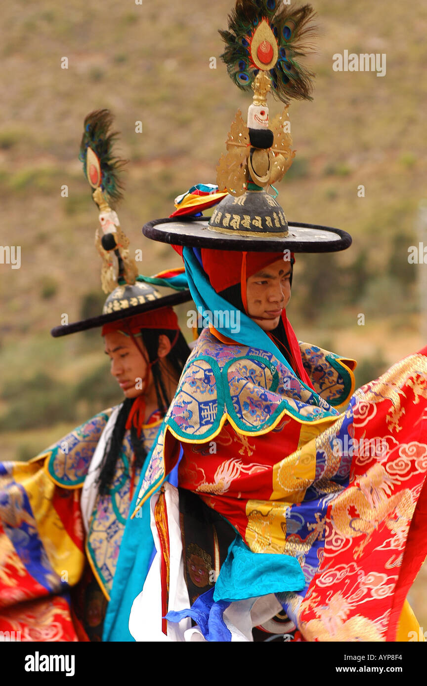 Tibetan Buddhist lama dance called cham Stock Photo - Alamy