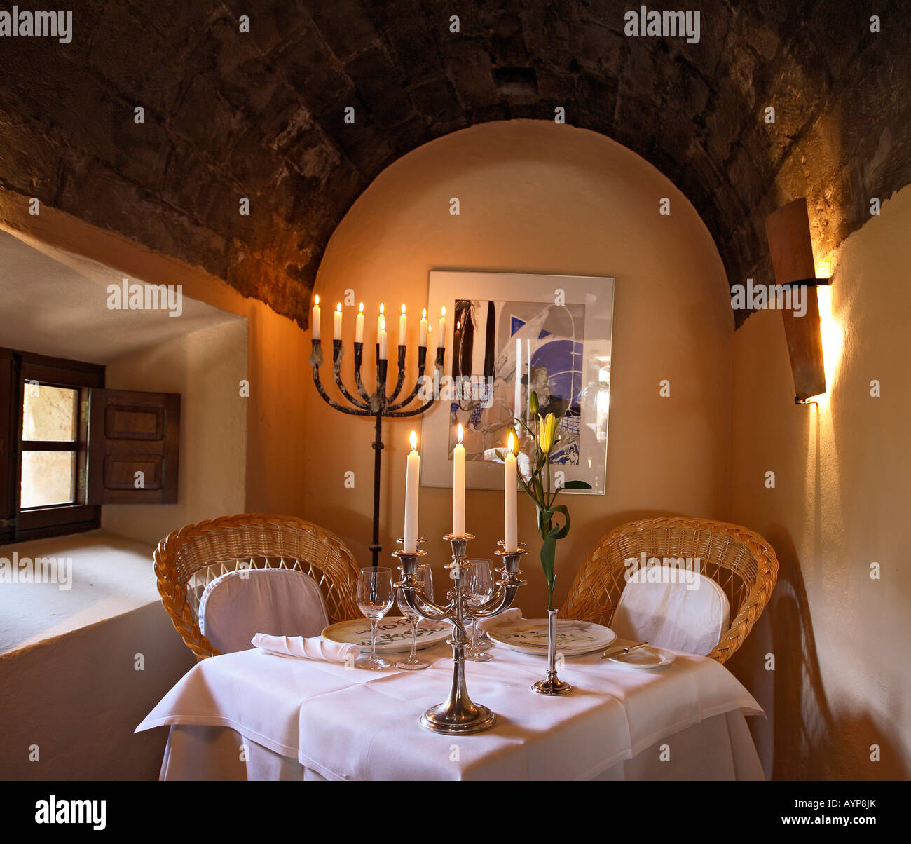 Restaurant El Olivo, Deya Mallorca Stock Photo - Alamy