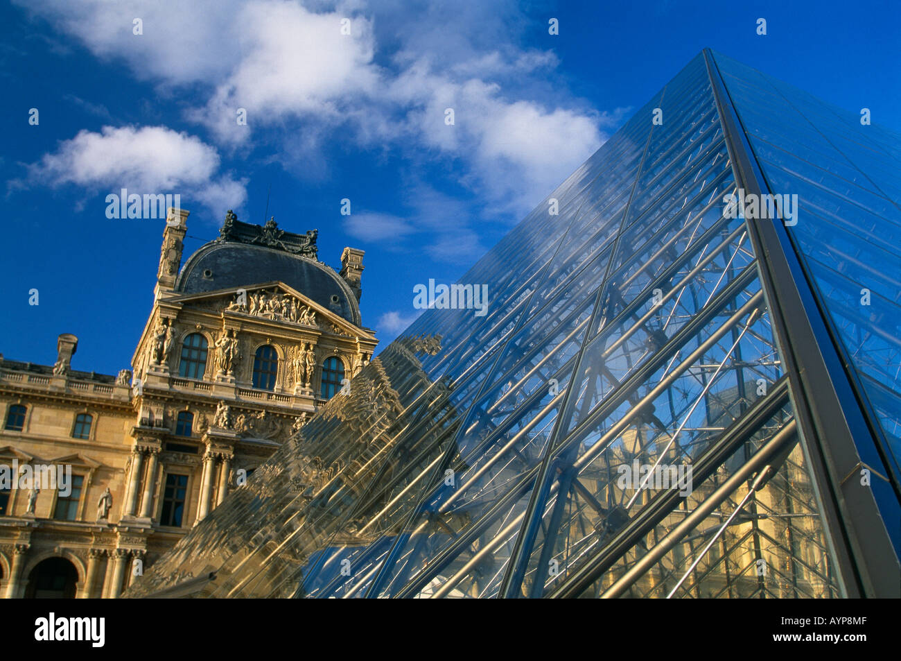 the glass pyramid in the courtyard of the Musée du Louvre Palais du ...