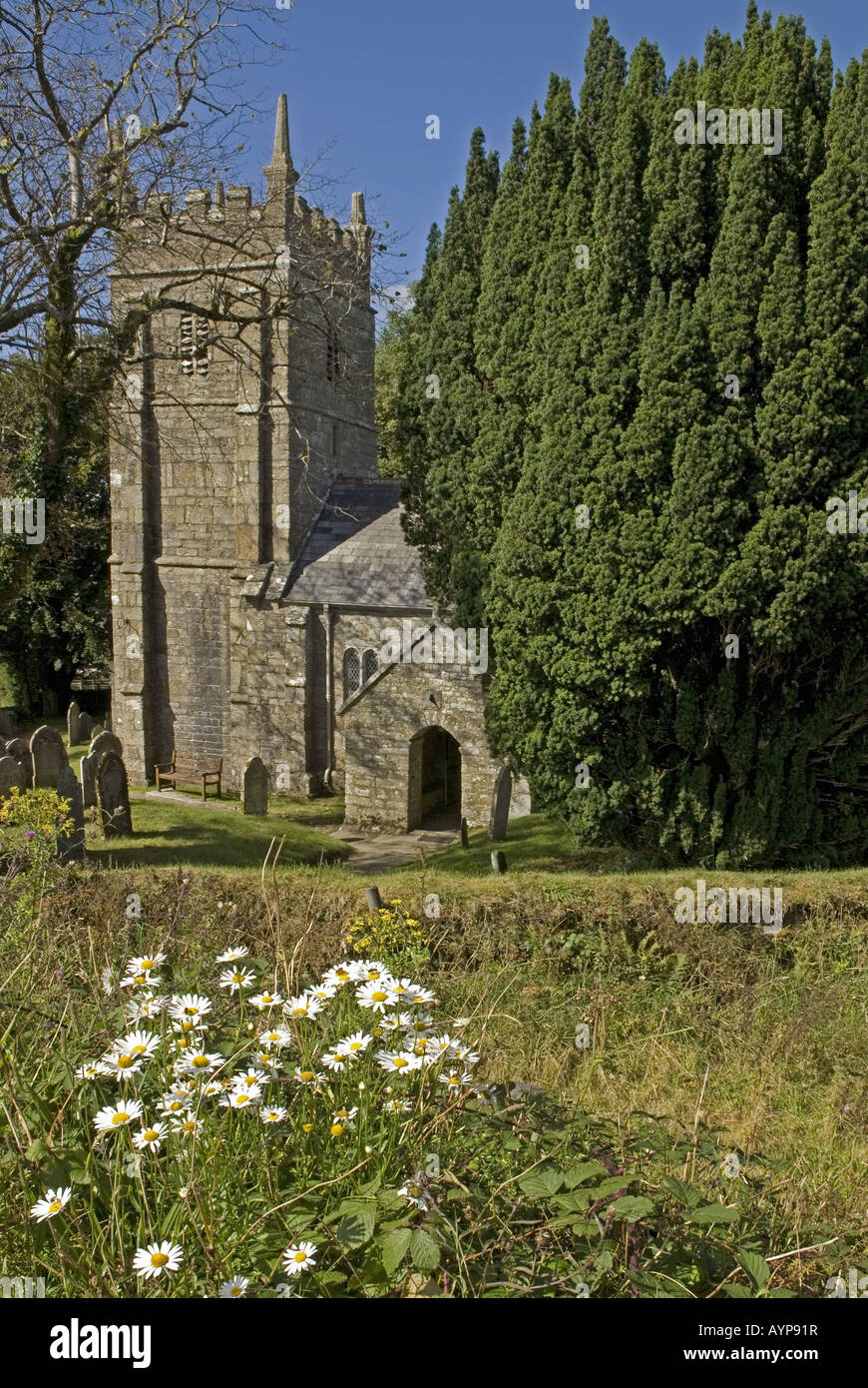 The Parish Church of St Thomas a Becket at Sourton on the northwestern edge of Dartmoor Stock ...