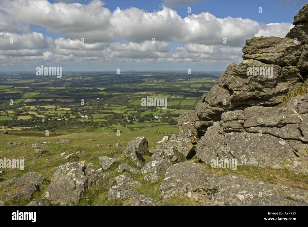 Looking west from Sourton Tors on Dartmoor Stock Photo - Alamy