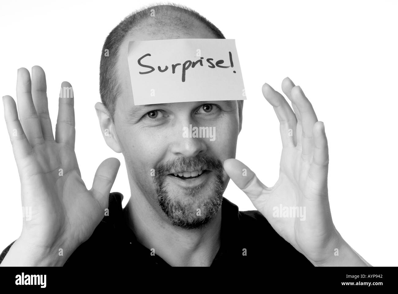 man with post it note on head man with post it note on head man with ...