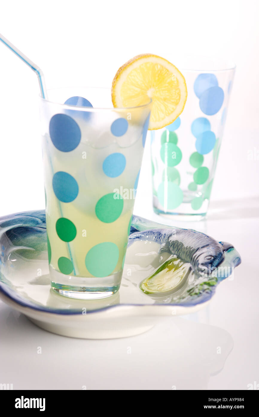 Lemonade in glass Stock Photo - Alamy