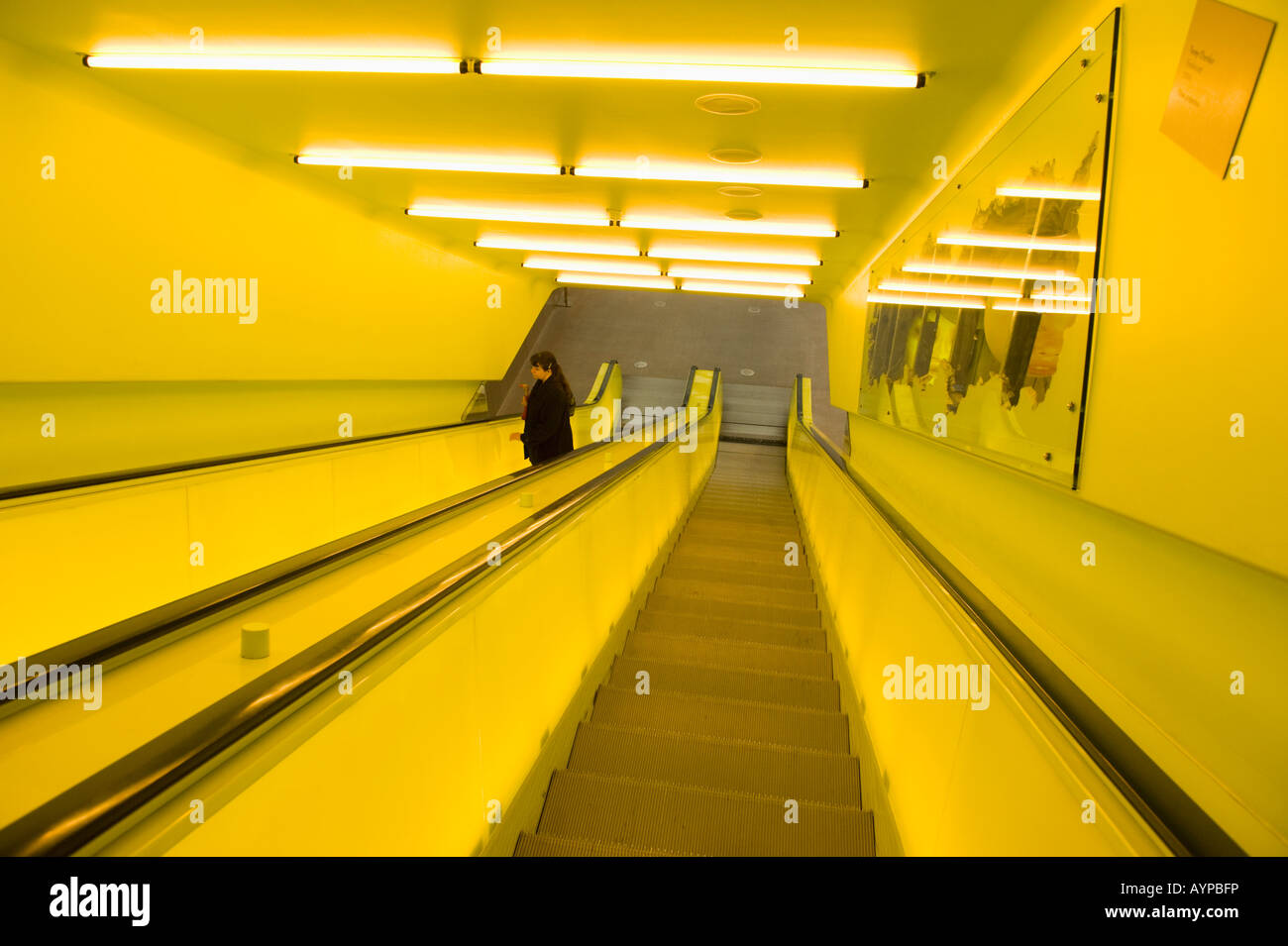 USA, Washington State, Seattle, Seattle Central Library, Illuminated ...