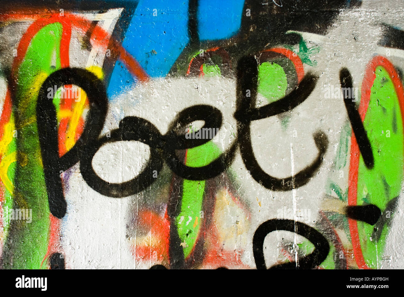 "Poet" Abstract from Graffitti in an Underpass Stock Photo - Alamy