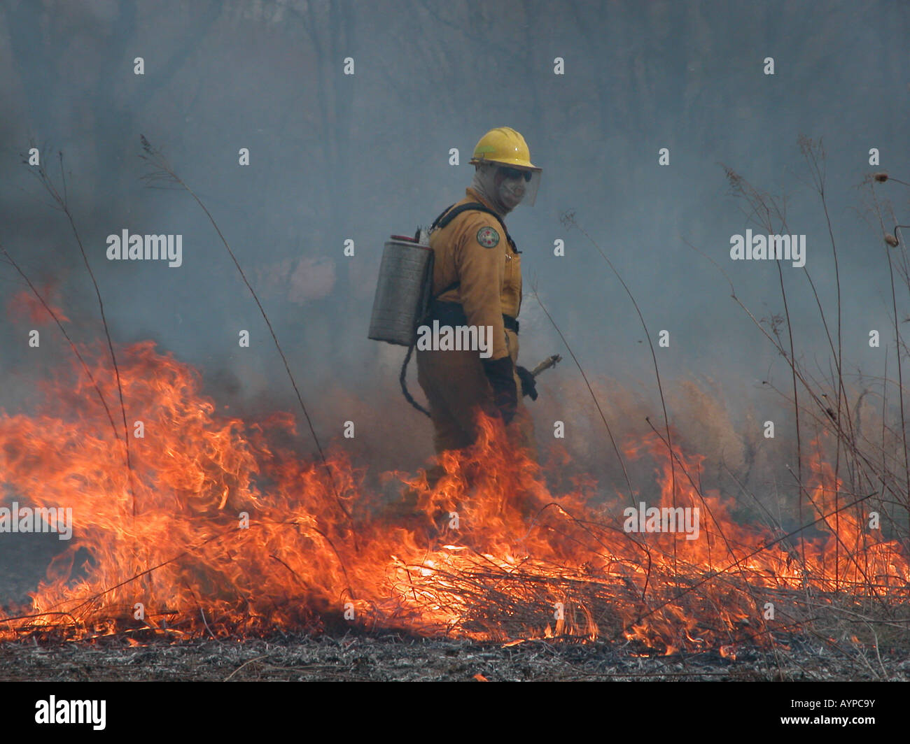 Grass fire prescribed burn prairie hi-res stock photography and images ...