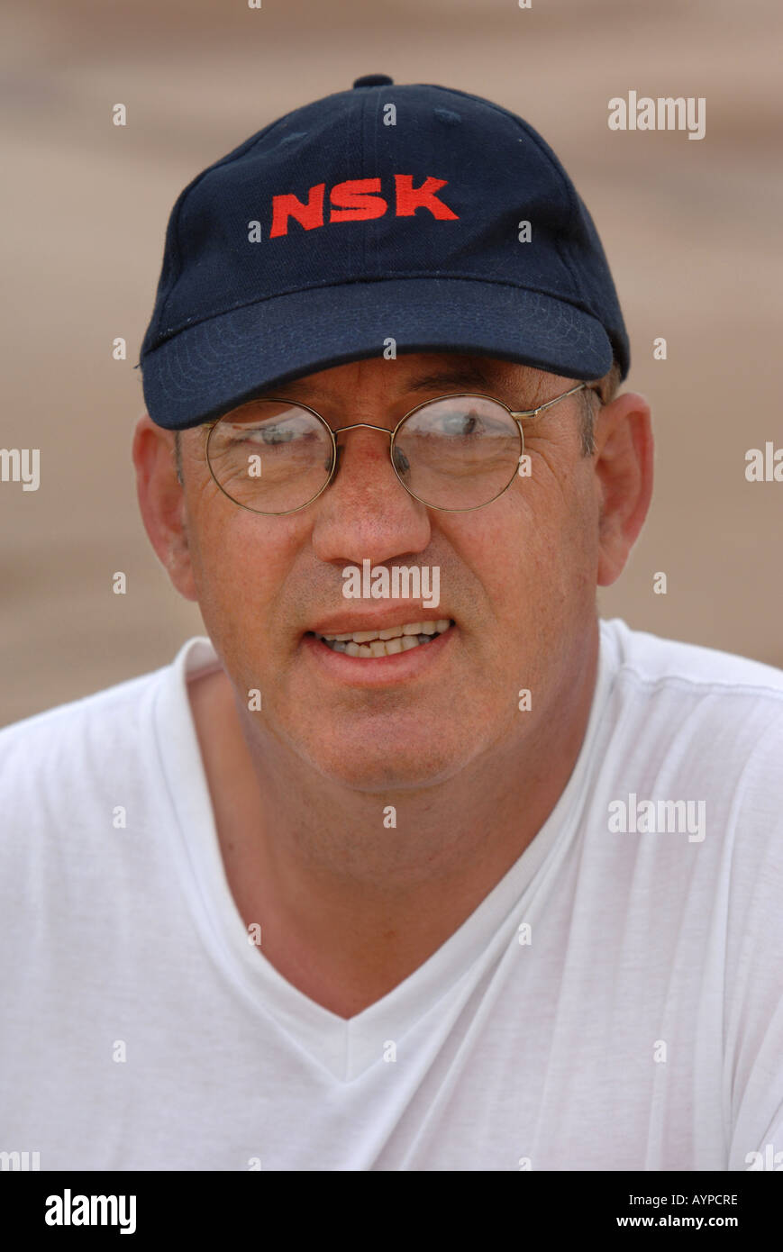 BRITISH LAND SPEED RECORD ATTEMPTING DRIVER MARK NEWBY Stock Photo - Alamy