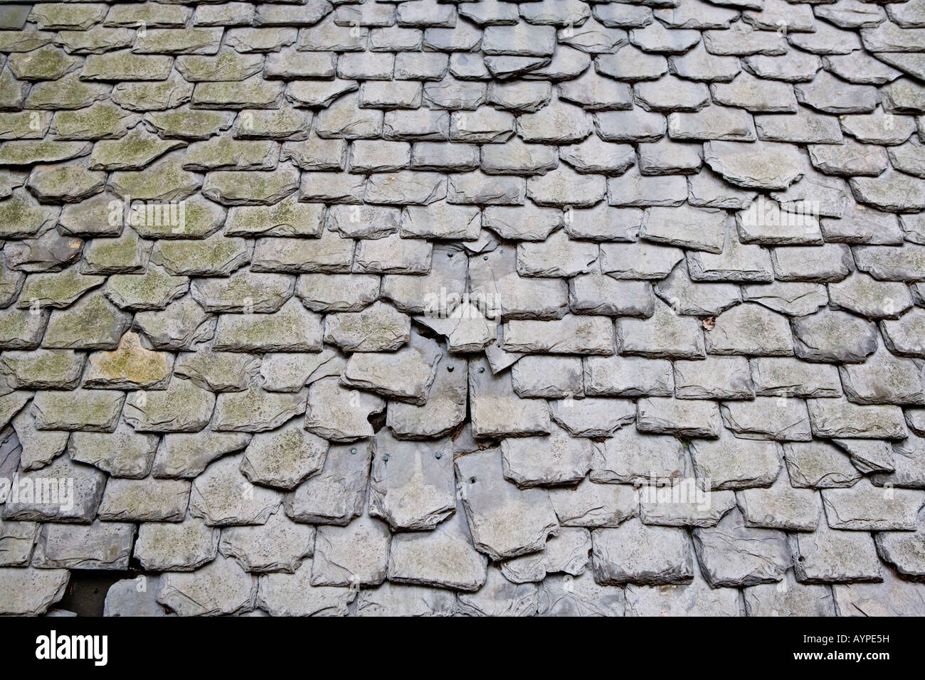 Stone slate tile roof shingles Stock Photo - Alamy