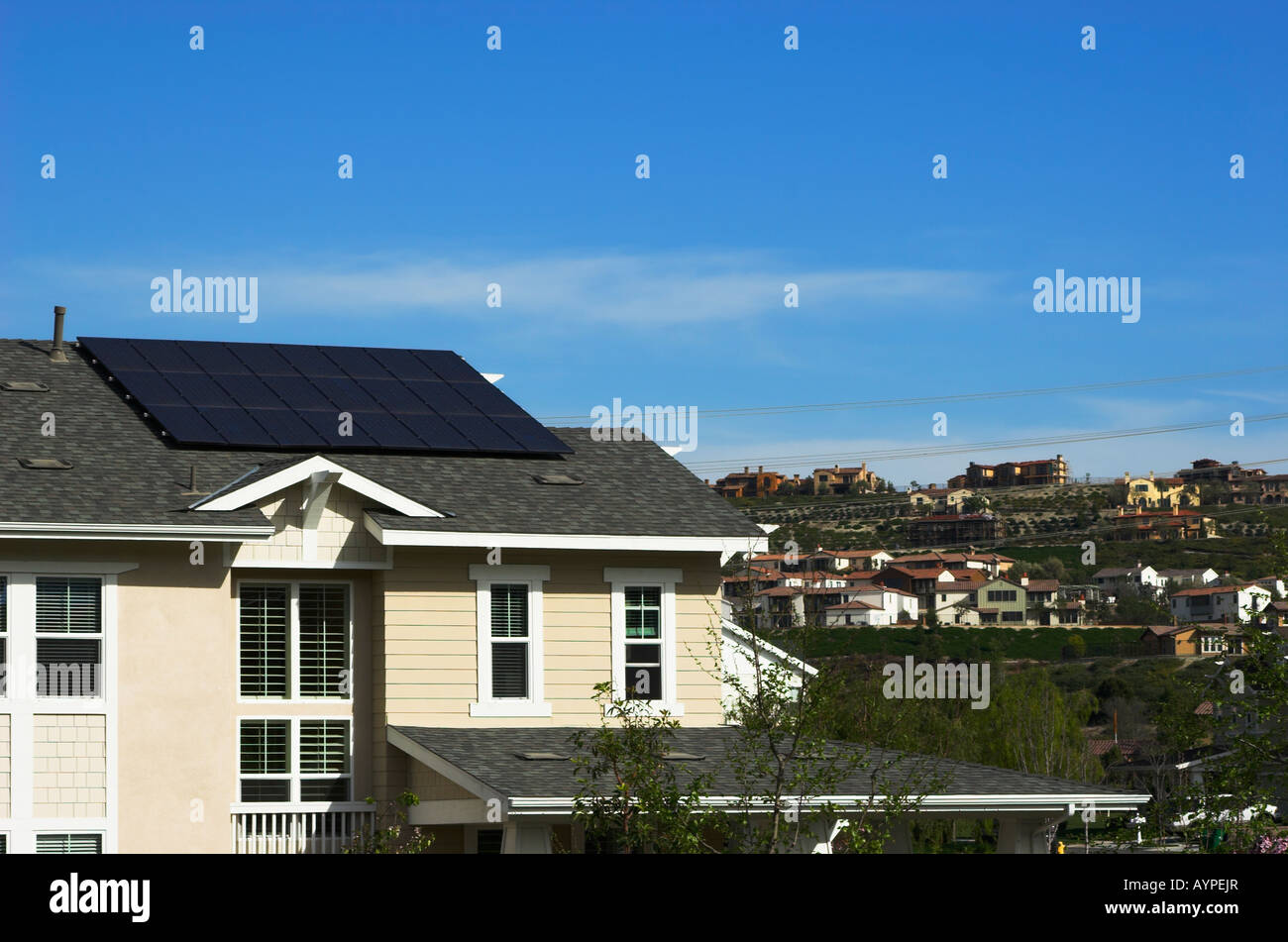 Residential solar panels, Orange County, California, USA. Photo March ...
