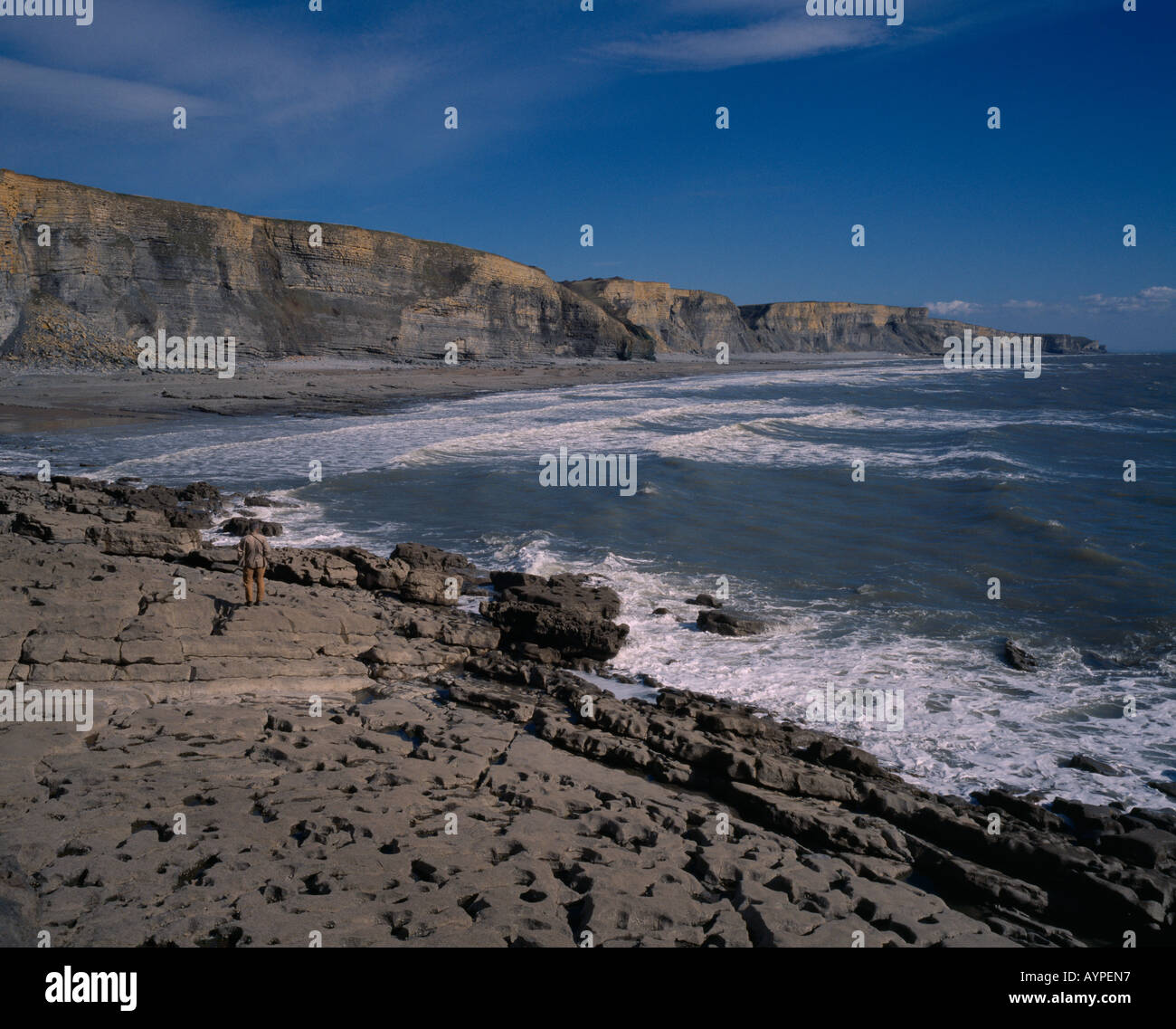 Cliffs on southerndown bridgend hi-res stock photography and images - Alamy