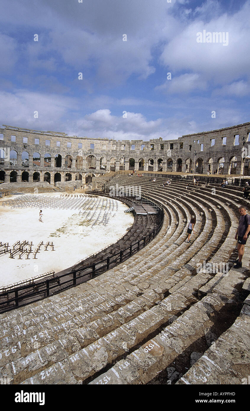 Roman amphitheatre in Pula Stock Photo - Alamy