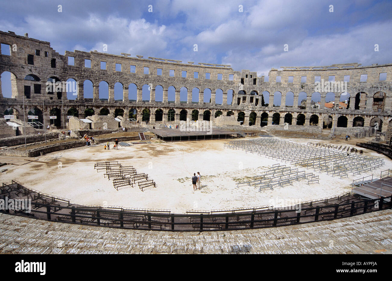 Roman amphitheatre in Pula Stock Photo - Alamy