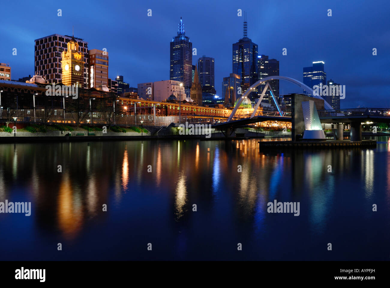 Melbourne Waterfront on Yarra river, Australia Stock Photo - Alamy
