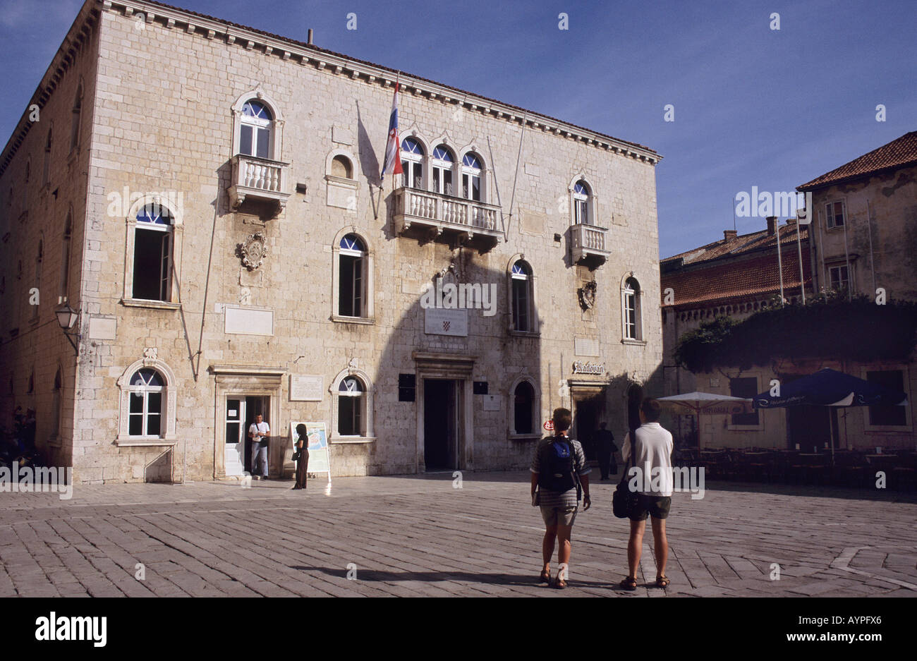 Town Hall in Trg Ivana Pavla square Trogir Stock Photo - Alamy