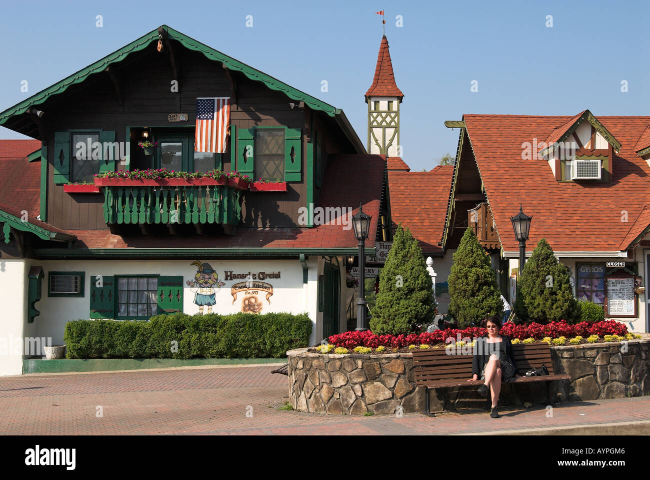 Alpine architecture in Helen, Georgia, USA Stock Photo - Alamy