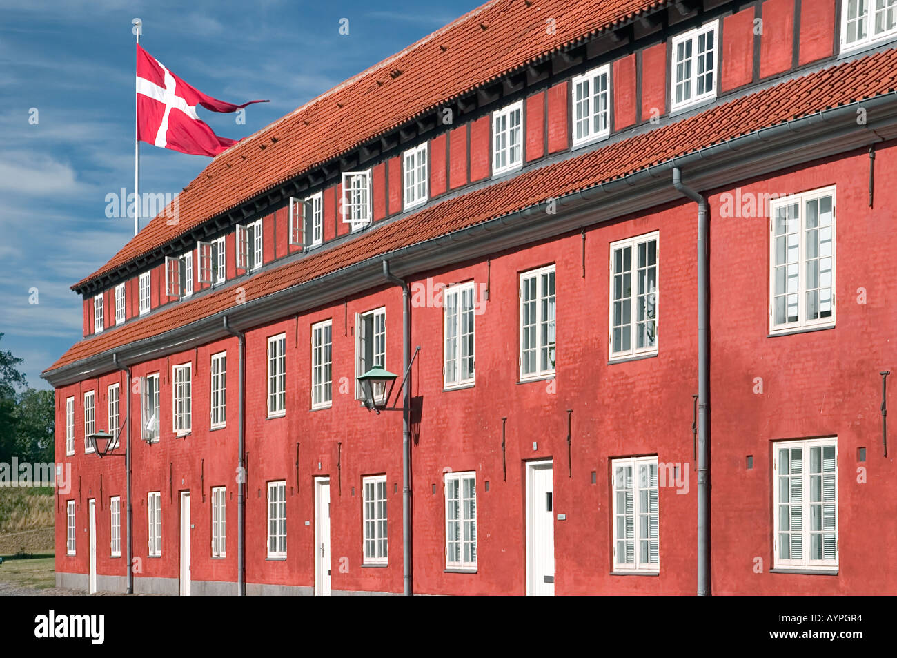Old red barack building at Copenhagen Citadel Kastellet Copenhagen ...