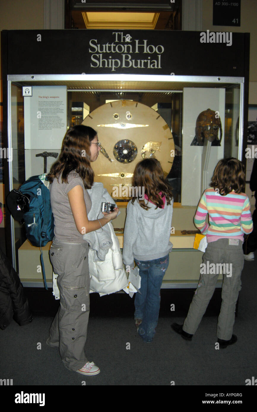 The Sutton Hoo burial display at the British Museum London Stock Photo ...