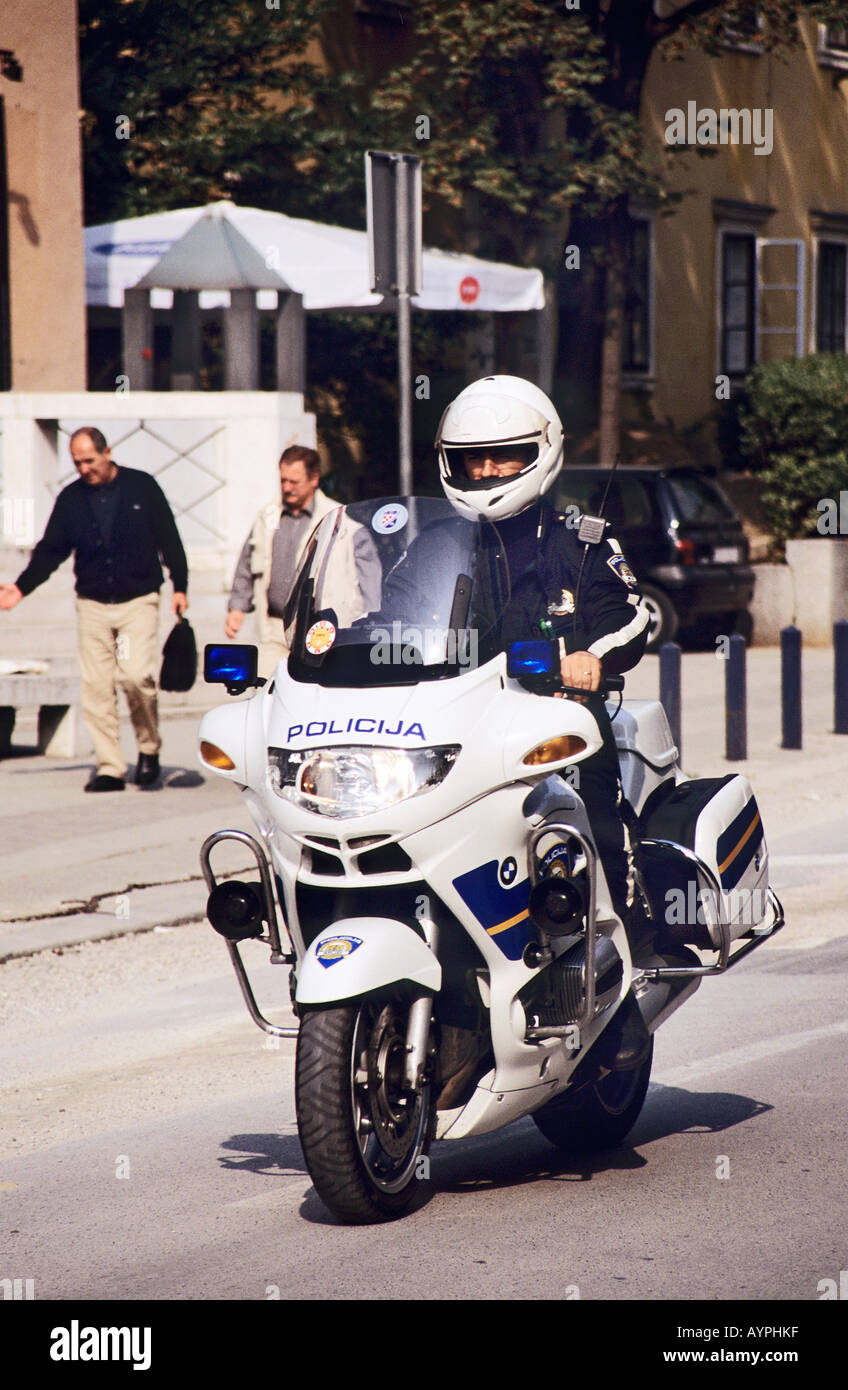 A policeman on a motorcycle Stock Photo - Alamy