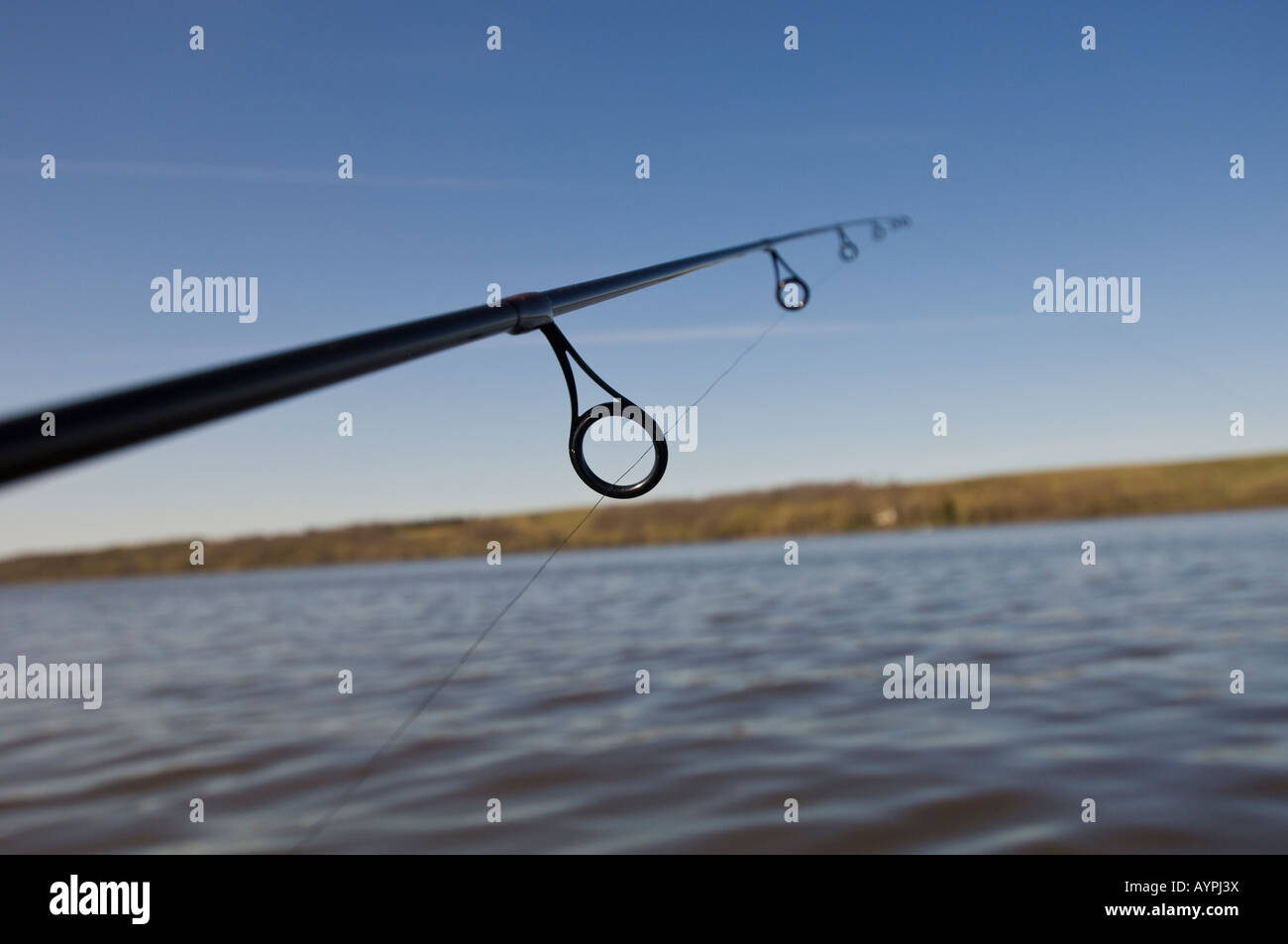 DETAIL OF FISHING LINE RUNNING THROUGH POLE EYE Stock Photo - Alamy