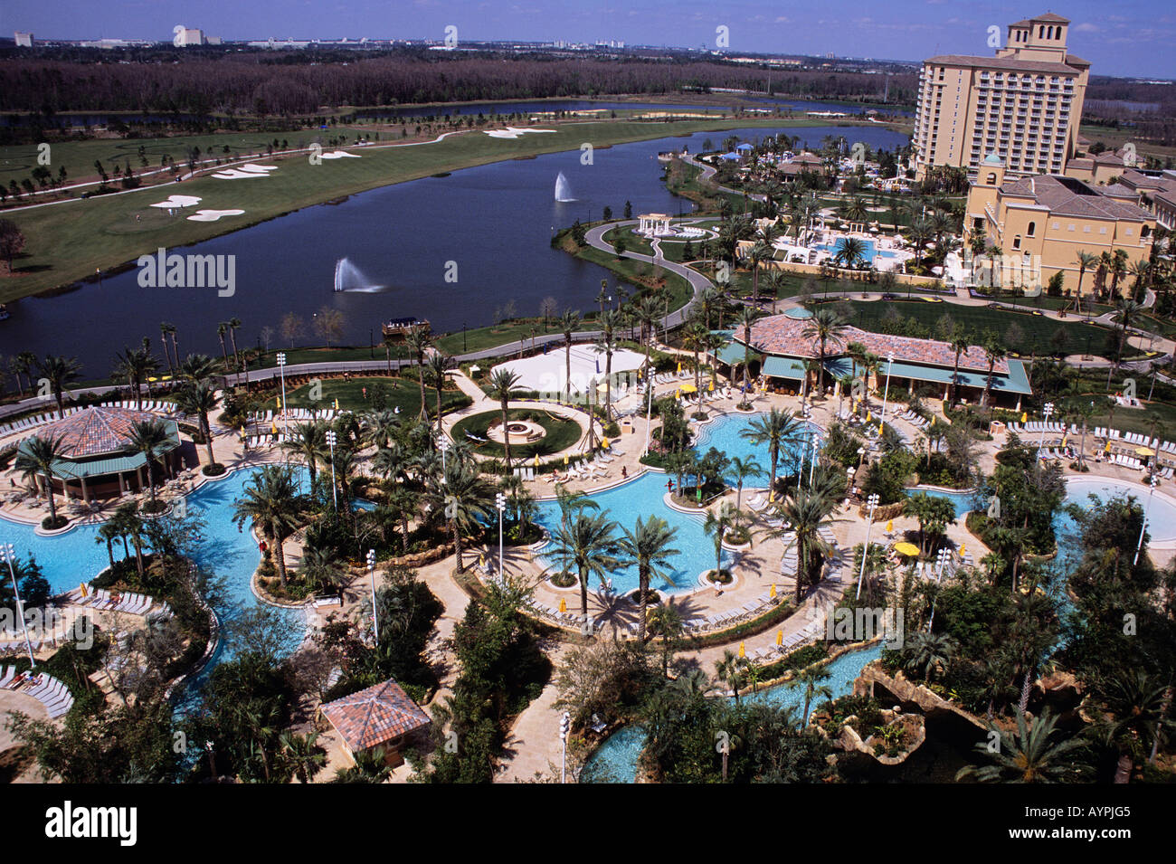 View of the Ritz Carlton Hotel swimming pool Orlando Stock Photo - Alamy