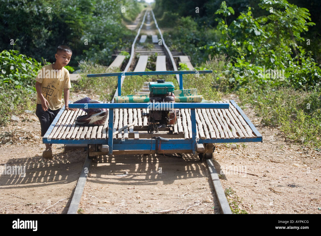 Bamboo Railway Battambang Cambodia Stock Photo - Alamy