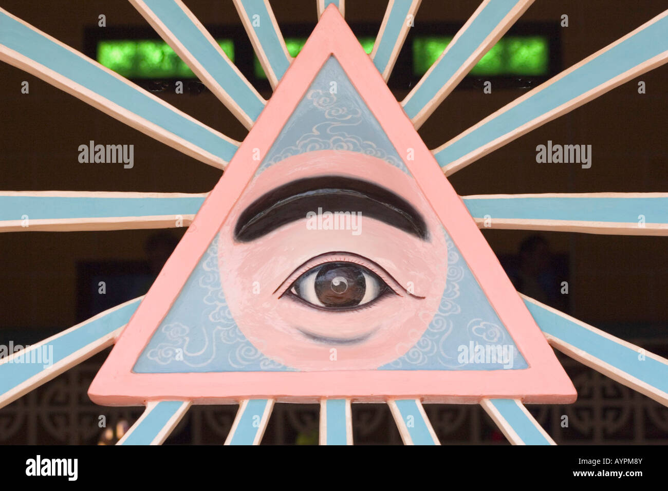 Symbol of Cao Dai religion, Tay Ninh, Vietnam, Asia Stock Photo - Alamy