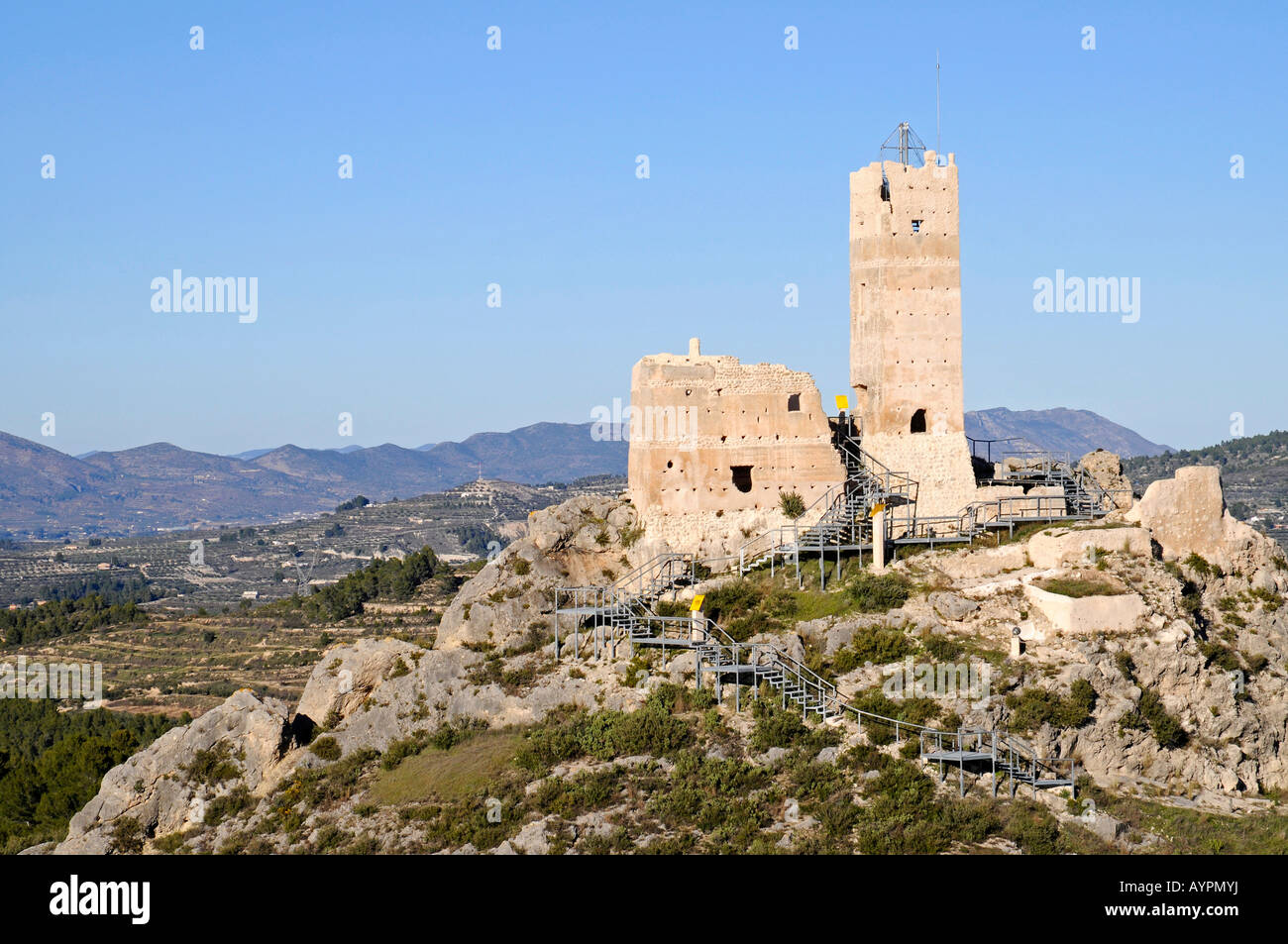 Castle ruins, Penella, Cocentaina, Alcoy/Alcoi, Alicante, Spain Stock ...