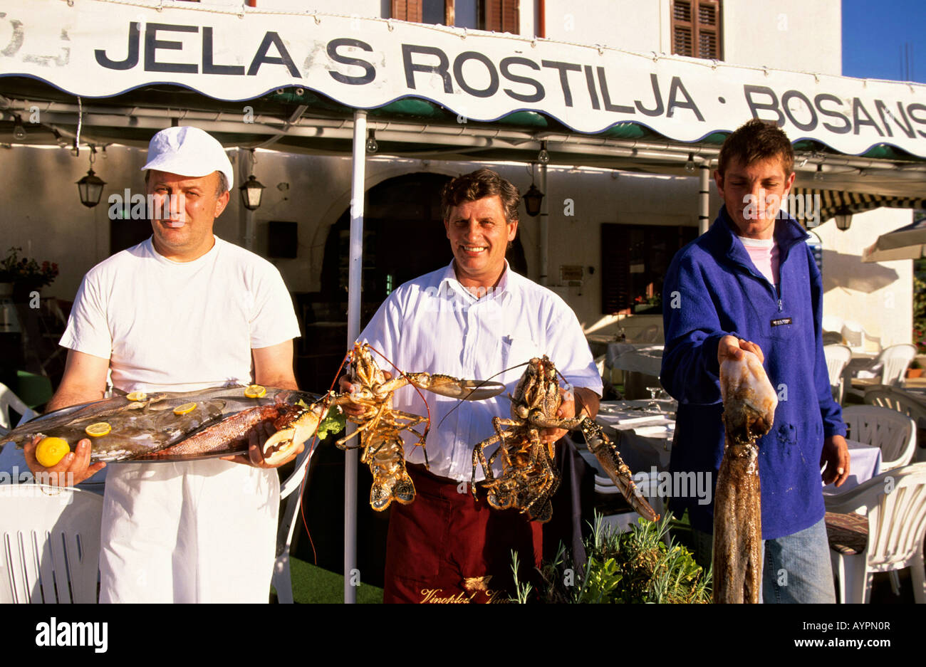 Porto Restaurant in Ilovik, Ilovik Island, Kvarner Gulf, Croatia Stock ...