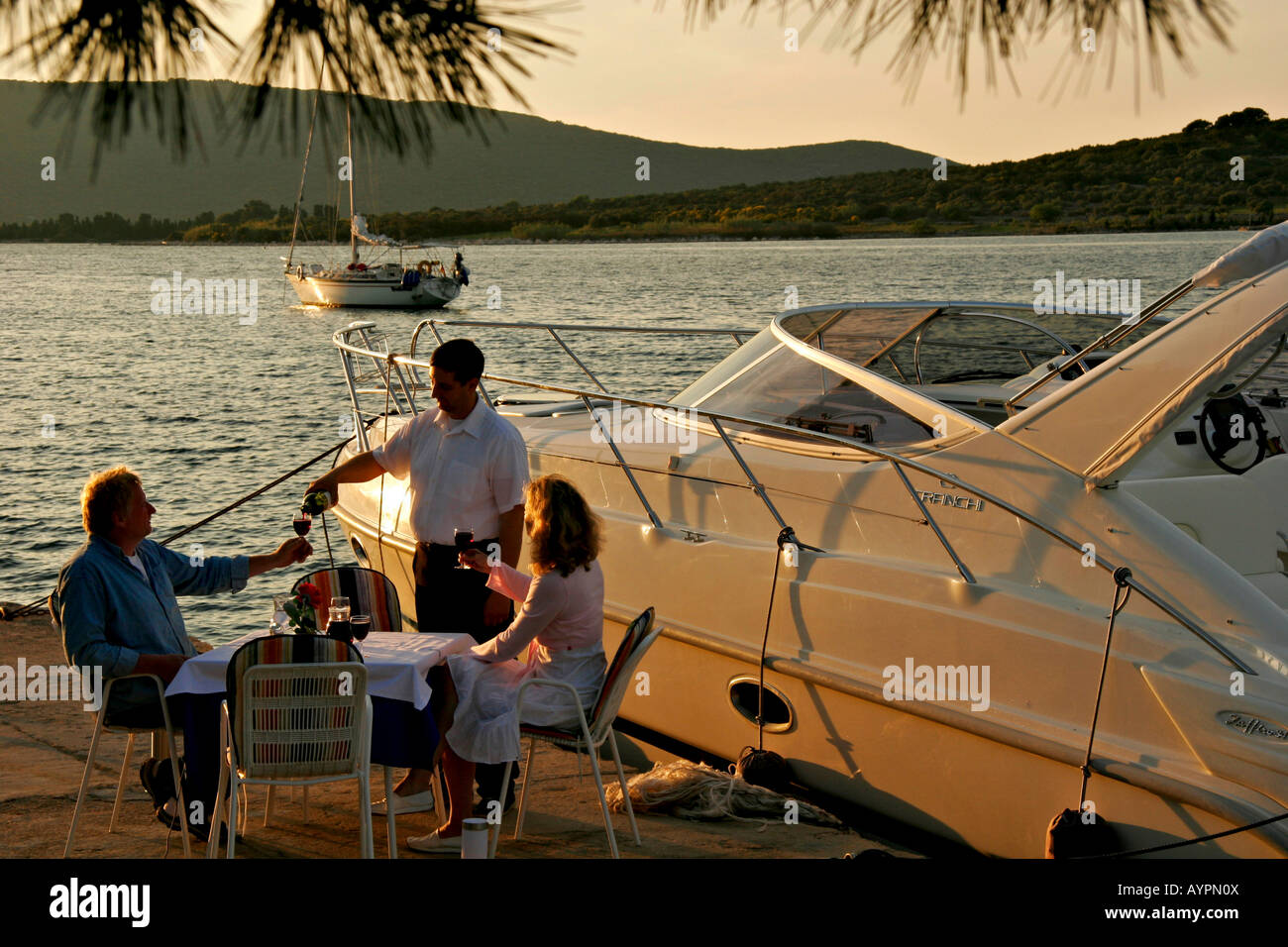 Dalmatinka Restaurant in Ilovik, Ilovik Island, Croatia Stock Photo - Alamy