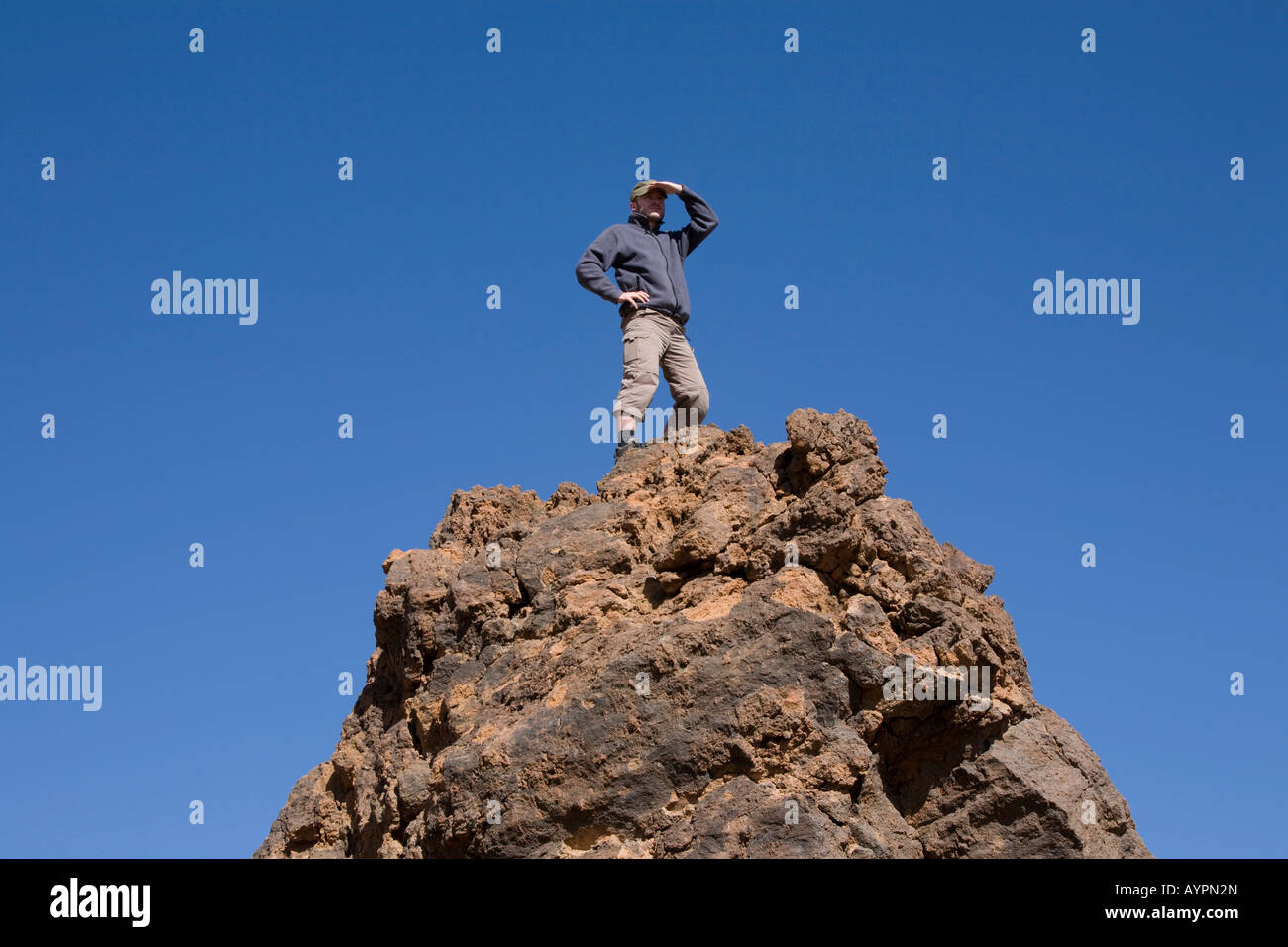 Man keeping a lookout Stock Photo - Alamy