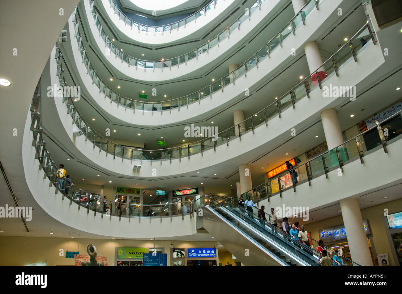 Interior of shopping mall in Singapore Stock Photo - Alamy