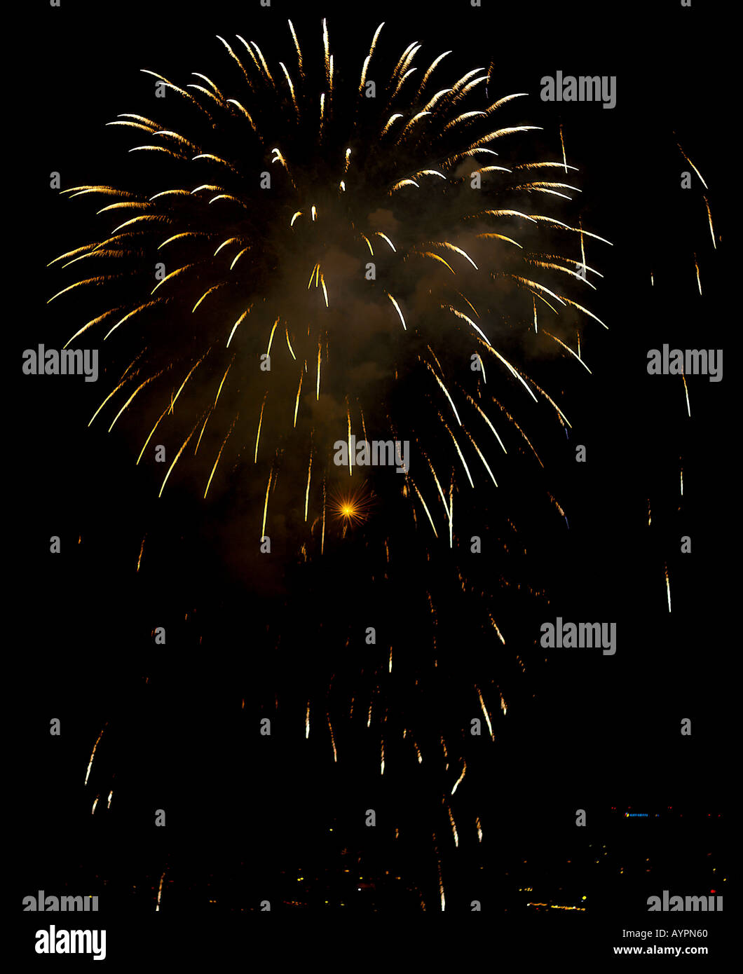 Fire crackers bursting in the sky at night Stock Photo - Alamy