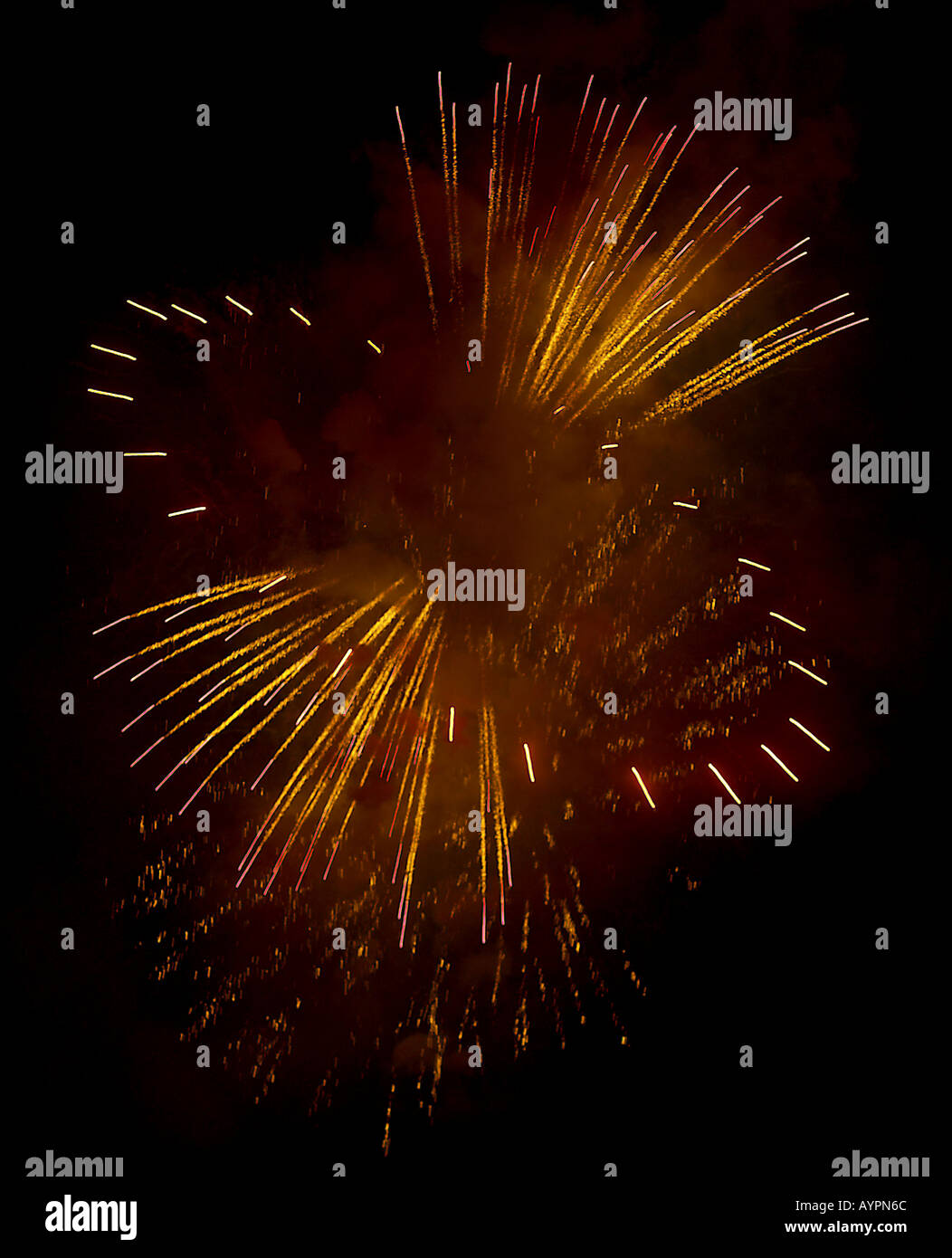 Fire crackers bursting in the sky at night Stock Photo - Alamy