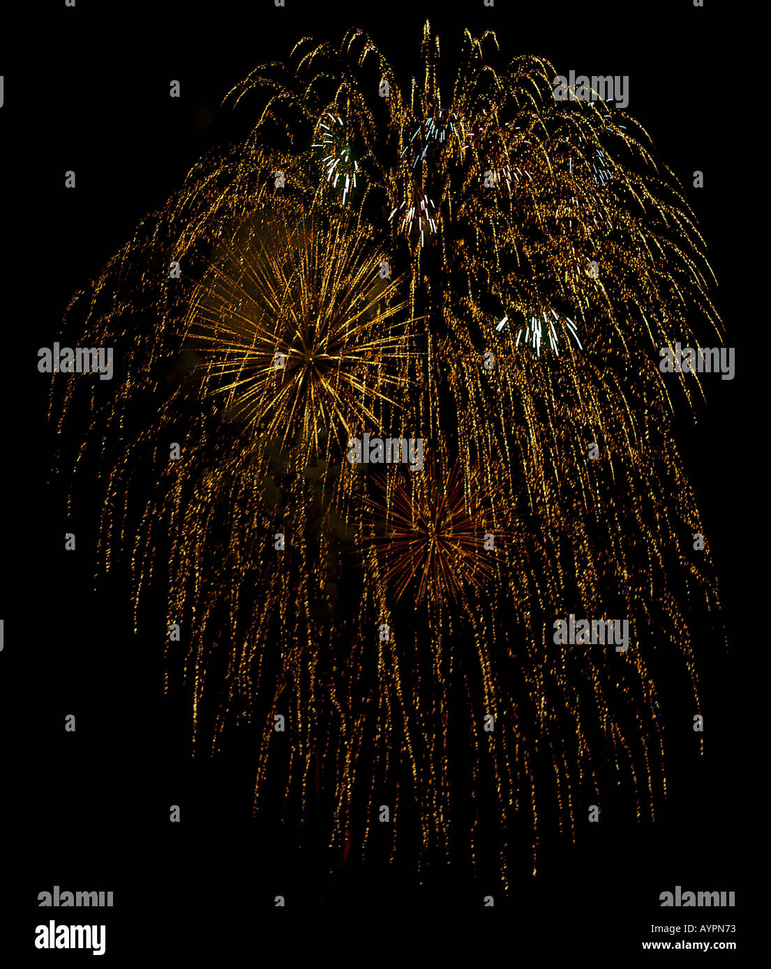 Fire crackers bursting in the sky at night Stock Photo - Alamy