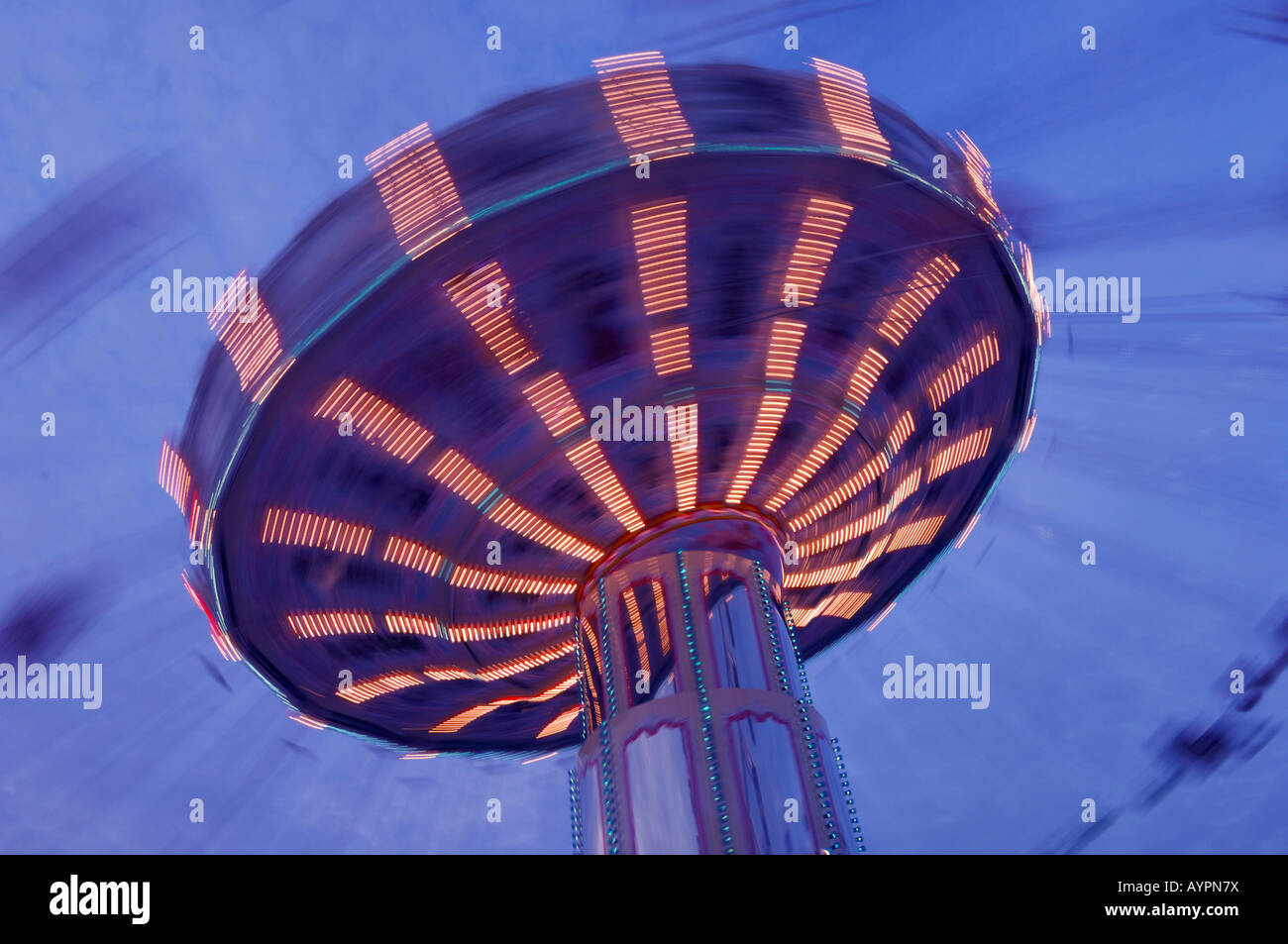 Swing carousel (chair-o-plane) at a fair in Stuttgart, Baden ...