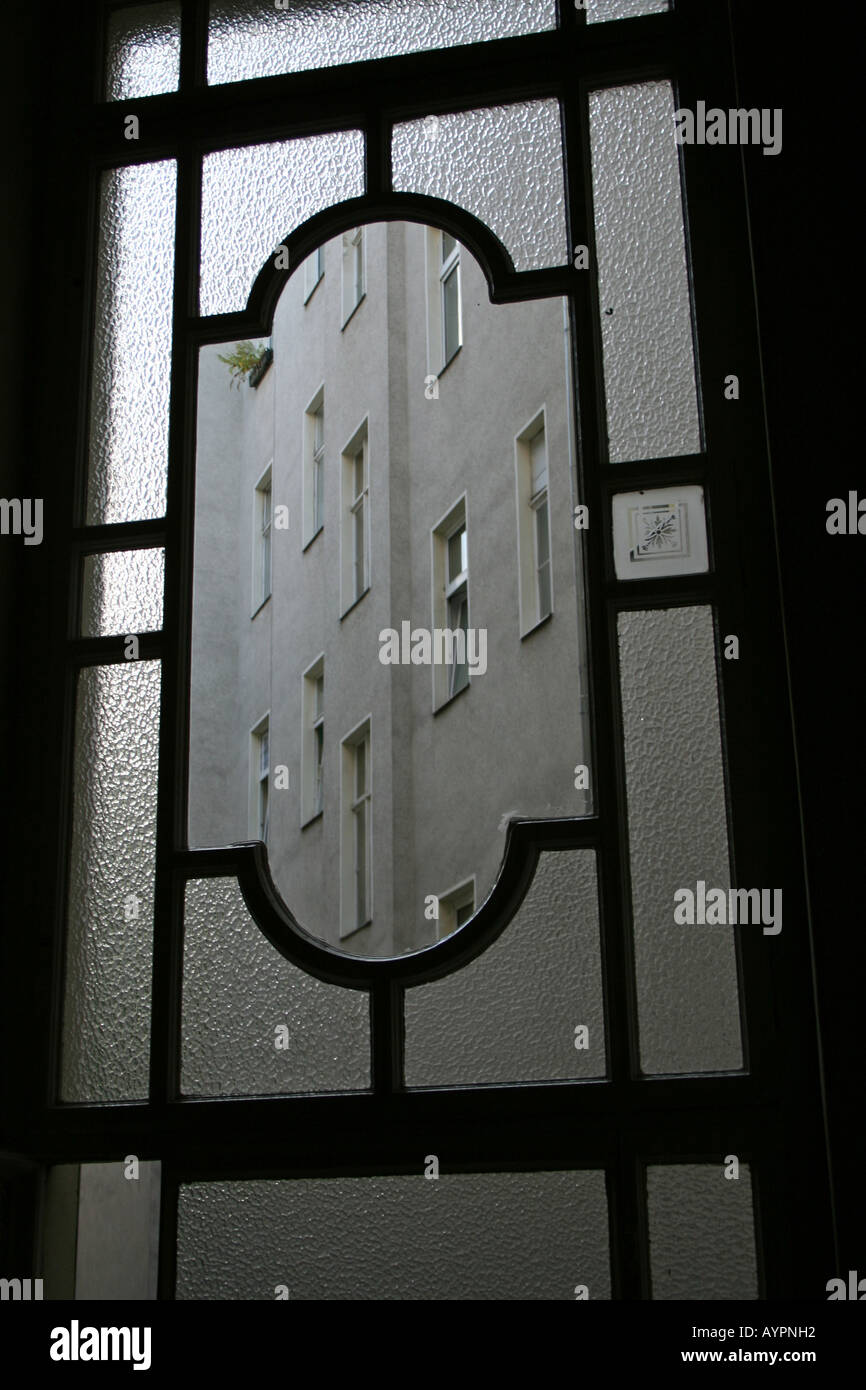 window opening onto neighbouring building Stock Photo - Alamy