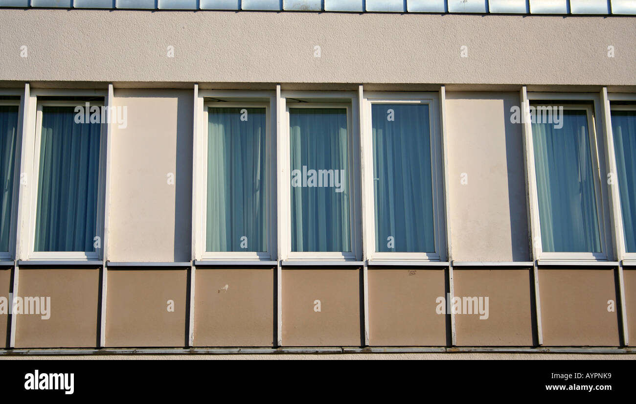 brown metal panel wall and windows Stock Photo - Alamy