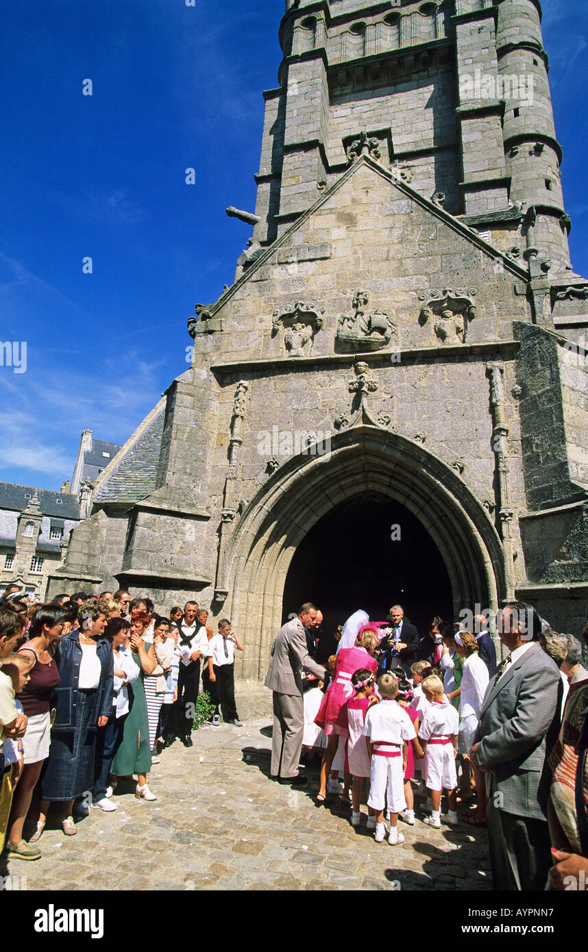 Exterior of church at Roscoff Stock Photo - Alamy