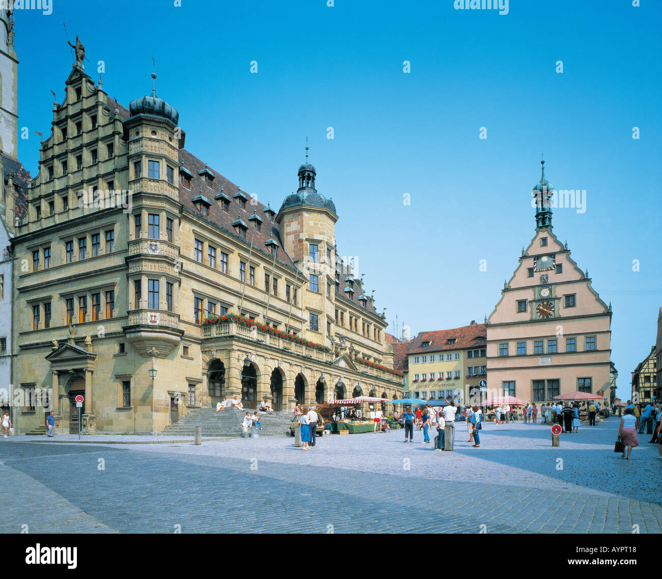 European Buildings on Brick Road Stock Photo - Alamy